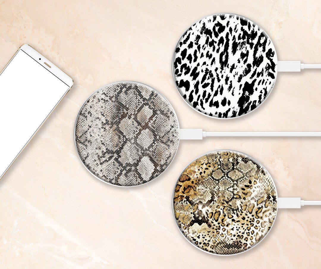 Animal Print Wireless Charger Pad: Cheetah, Snake Skin Medallion - Etsy