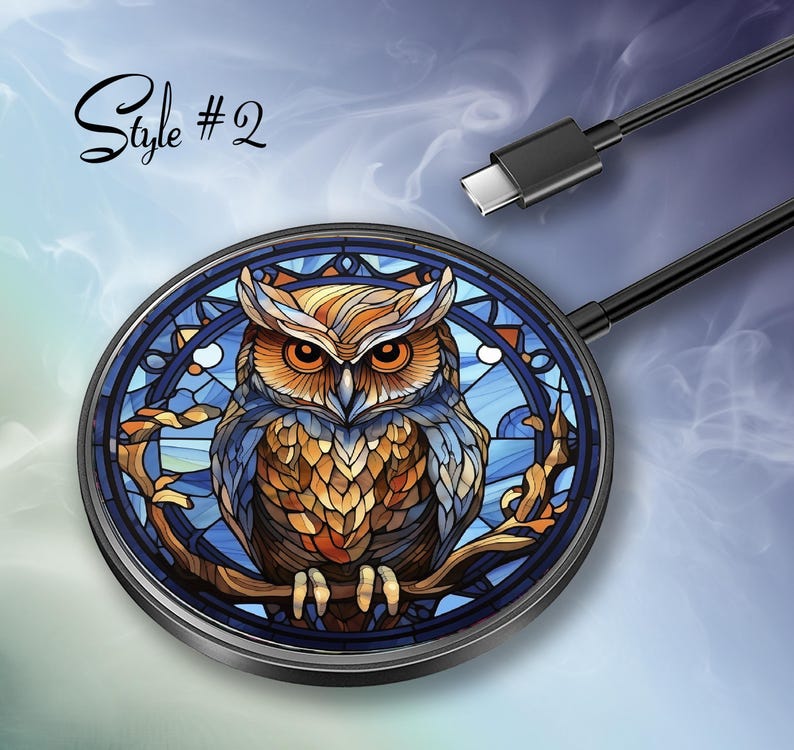 Stained Glass Style Wireless Charger, Unique Phone Charging Pad - Etsy