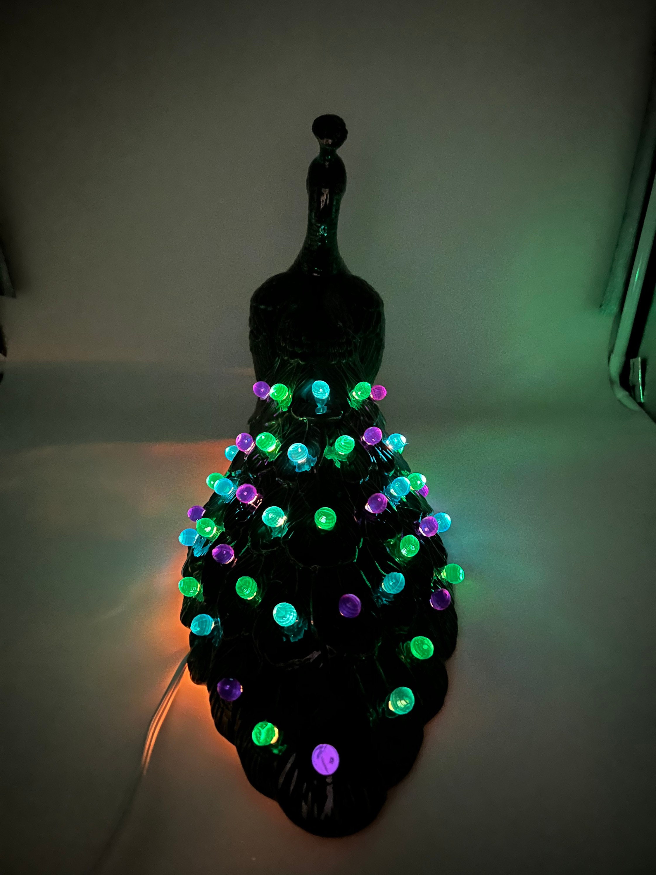 Ceramic Peacock Lamp - Etsy