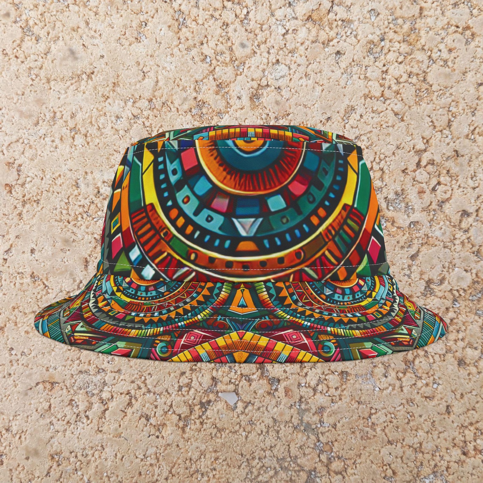Ndebele African Print Bucket Hat: Bold Festival Headwear - Etsy