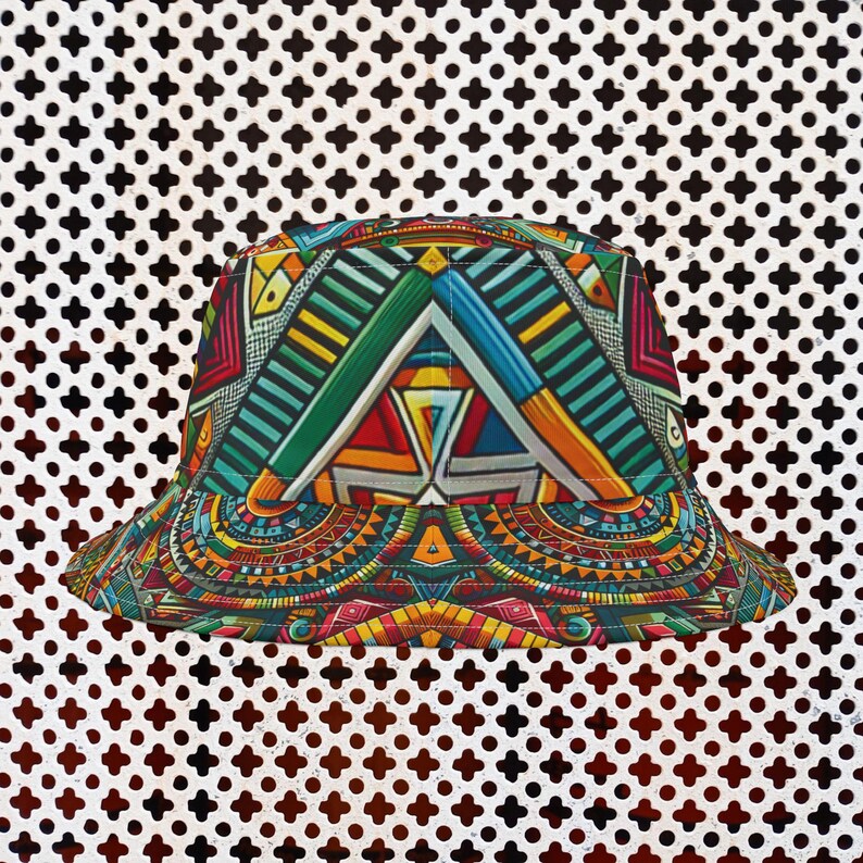 Ndebele African Print Bucket Hat: Bold Festival Headwear - Etsy