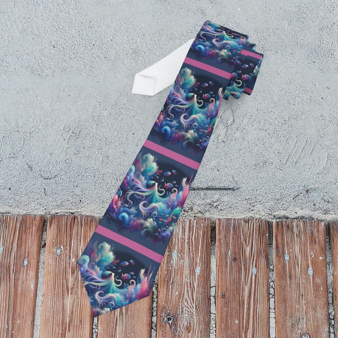 Fantasy Underwater Themed Necktie, Octopus Tie - Etsy
