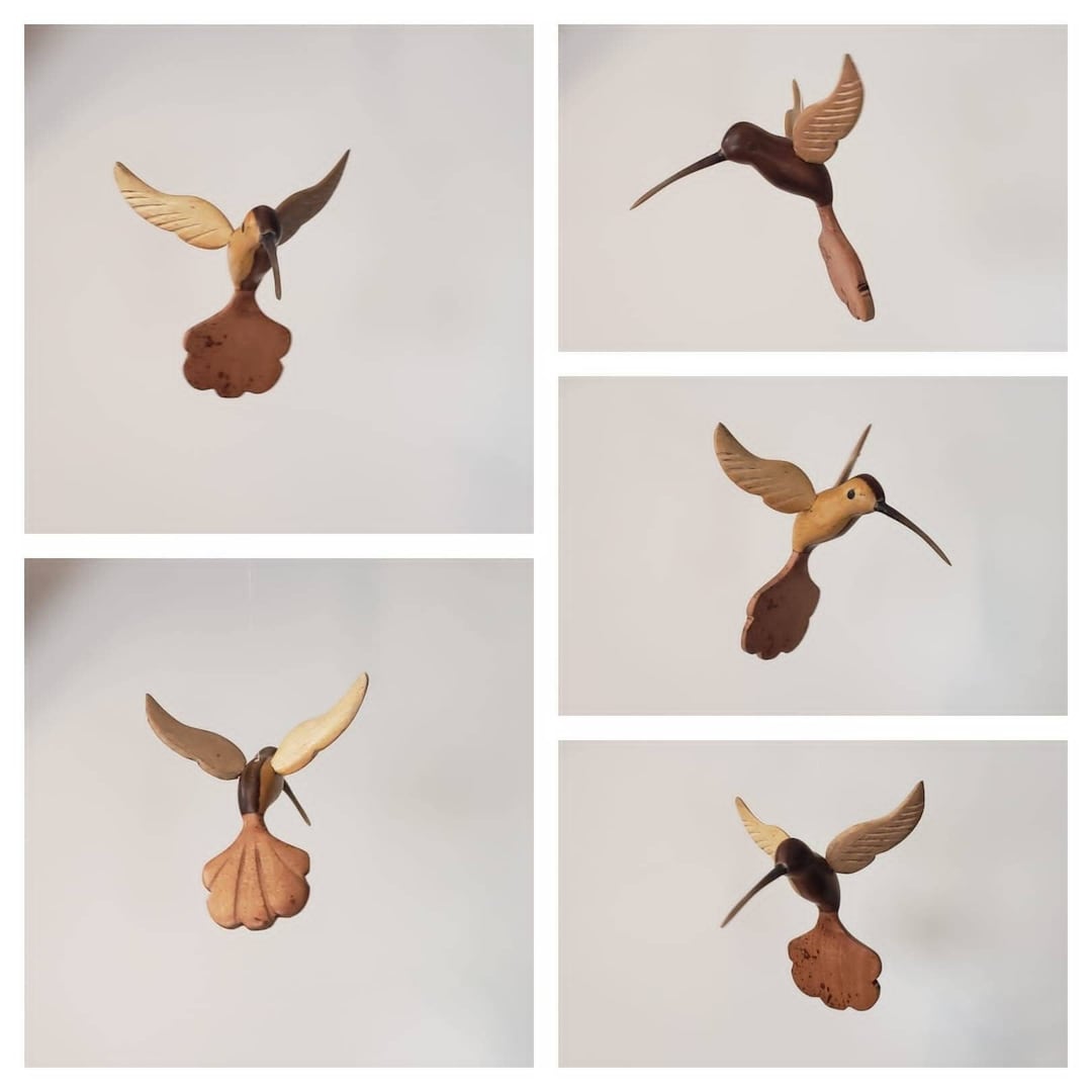 Wood Hummingbird Sculpture - Etsy