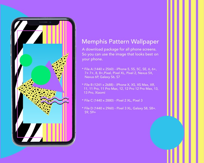80s Phone Wallpaper Memphis Design Pattern 80s Retro Pattern 80s iPhone ...
