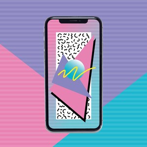 80s Memphis Design Phone Wallpaper – Retro Aesthetic (digital Download ...
