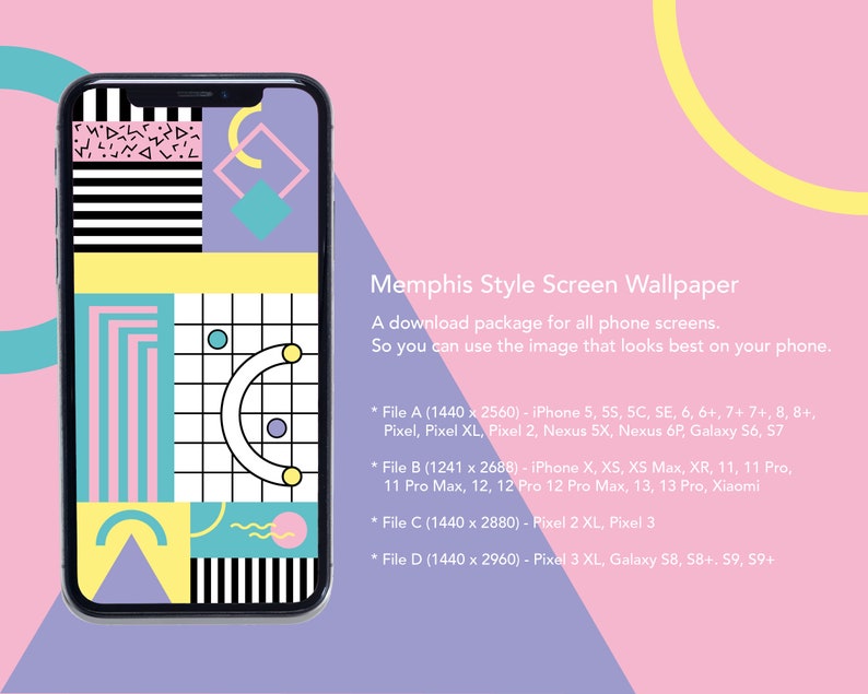 80s Phone Wallpaper Memphis Design Pattern 80s Retro 90s Retro Pastel ...