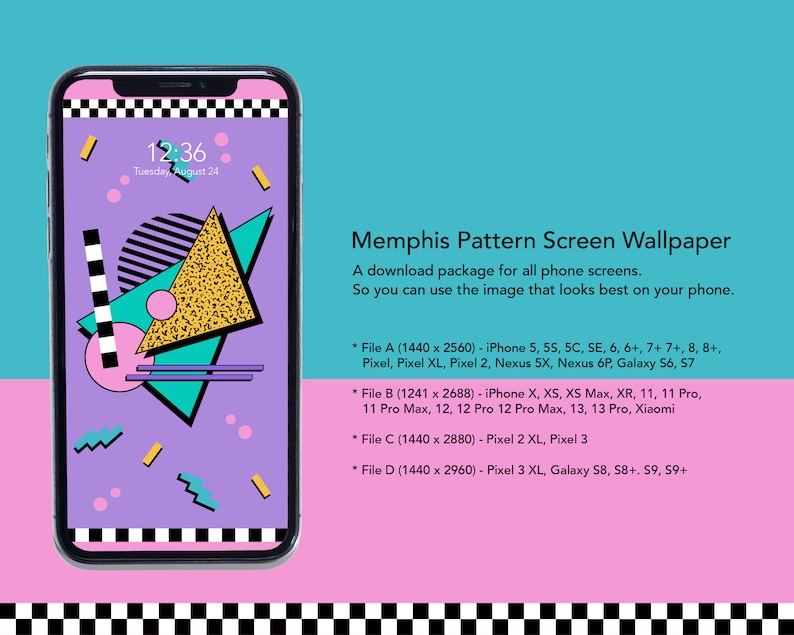 80s Phone Wallpaper Memphis Design Pattern 80s Aesthetic iPhone ...