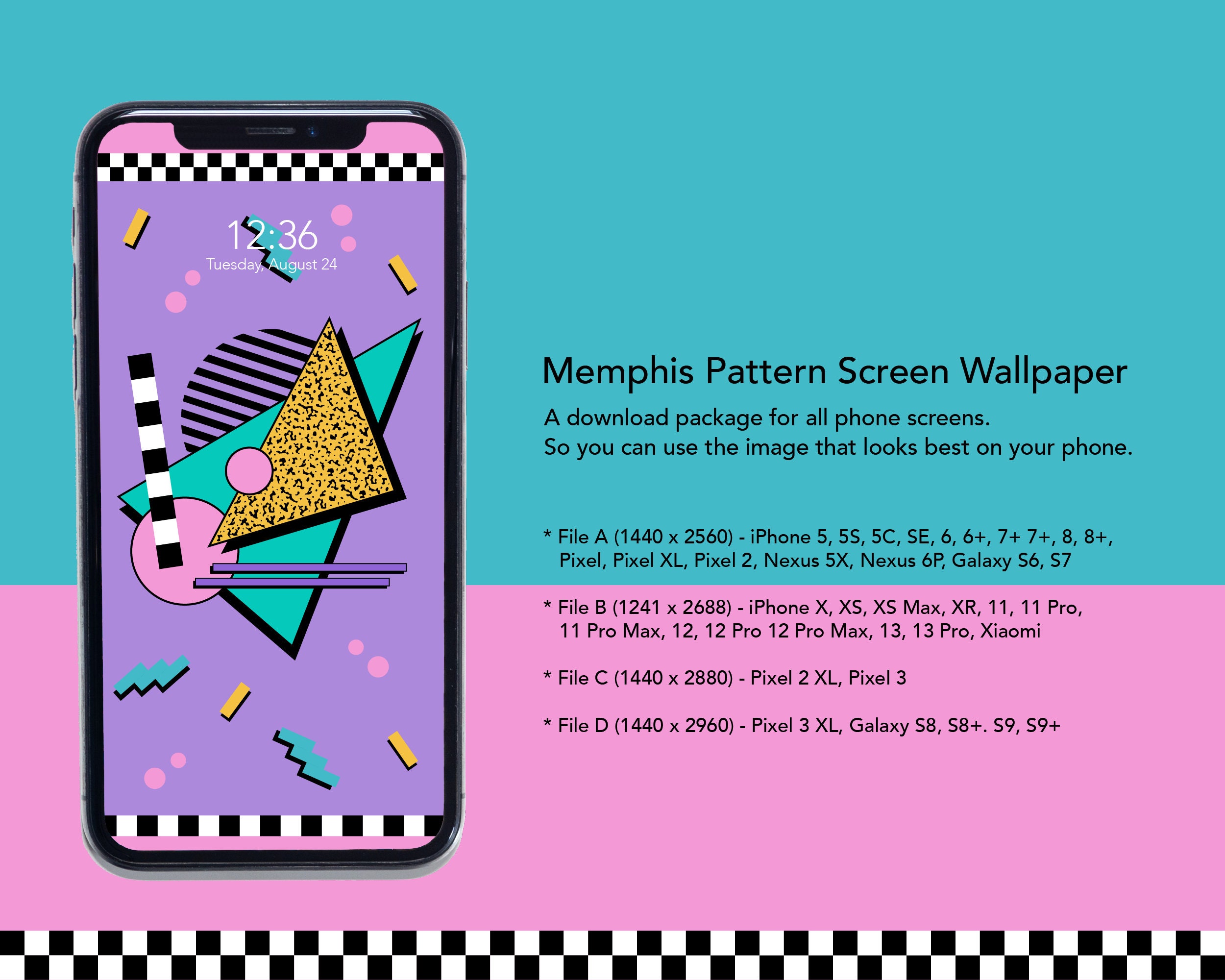 80s Phone Wallpaper Memphis Design Pattern 80s Aesthetic iPhone ...