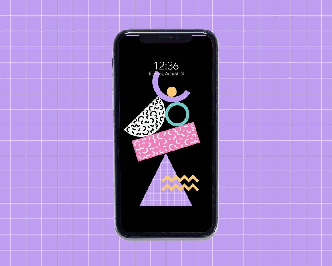 80s Phone Wallpaper Memphis Design Pattern 80s Retro 90s Pastel Color ...