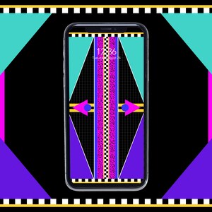 80s Phone Wallpaper Memphis Design Pattern 80s Retro Pattern 90s ...