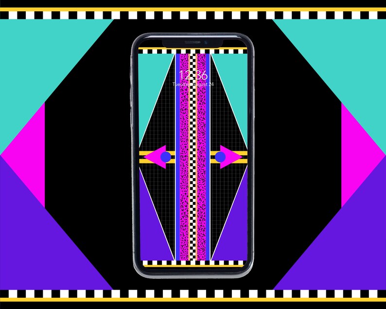 80s Phone Wallpaper Memphis Design Pattern 80s Retro Pattern 90s ...