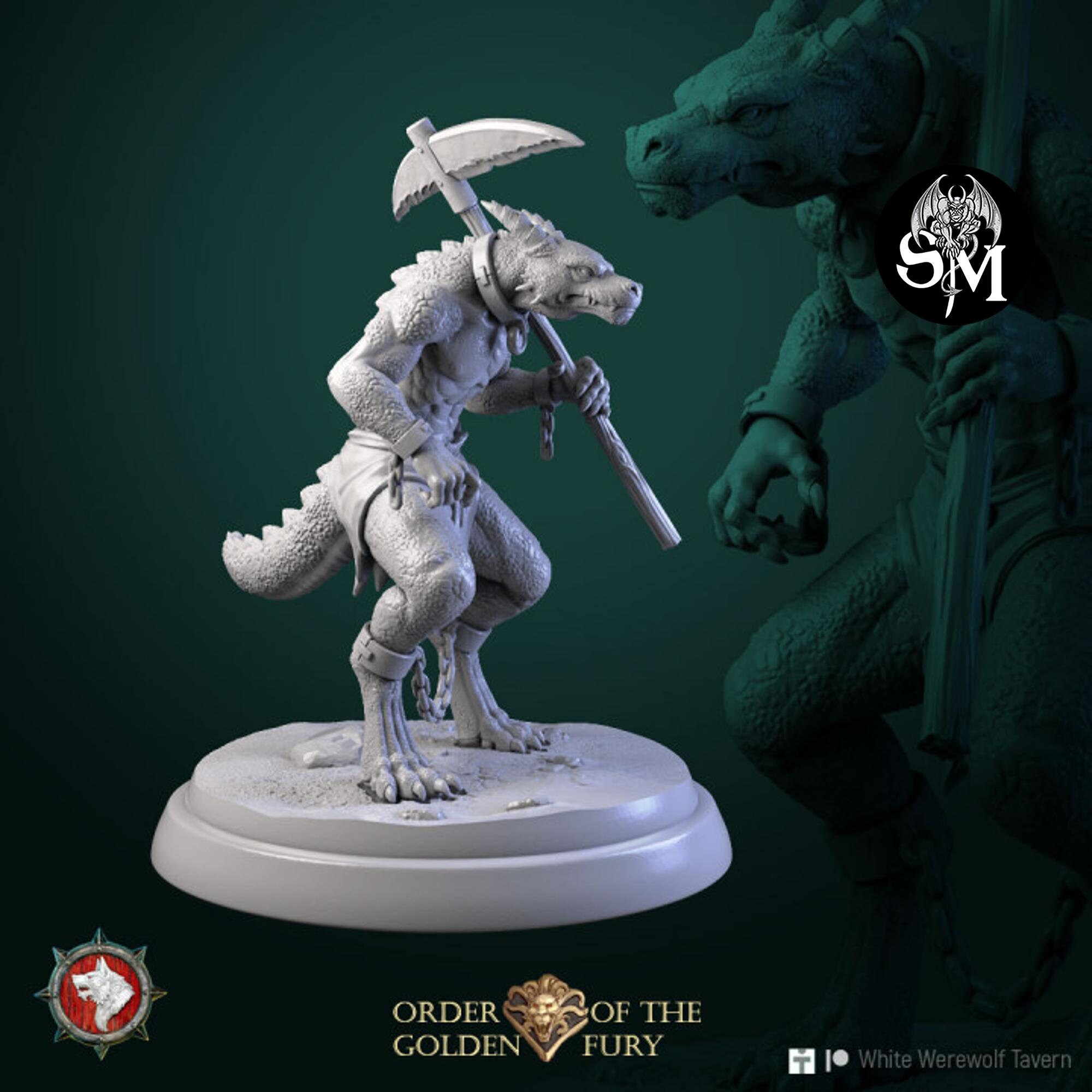 Kobold Slave V6 Humanoid White Werewolf Tavern 28-32mm - Etsy