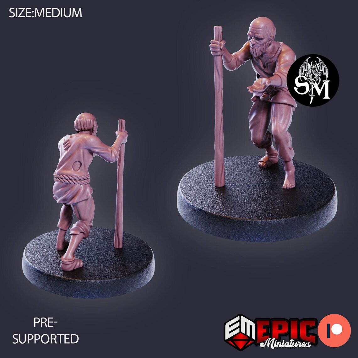 Beggar Villager NPC epic Miniatures 28-32mm - Etsy