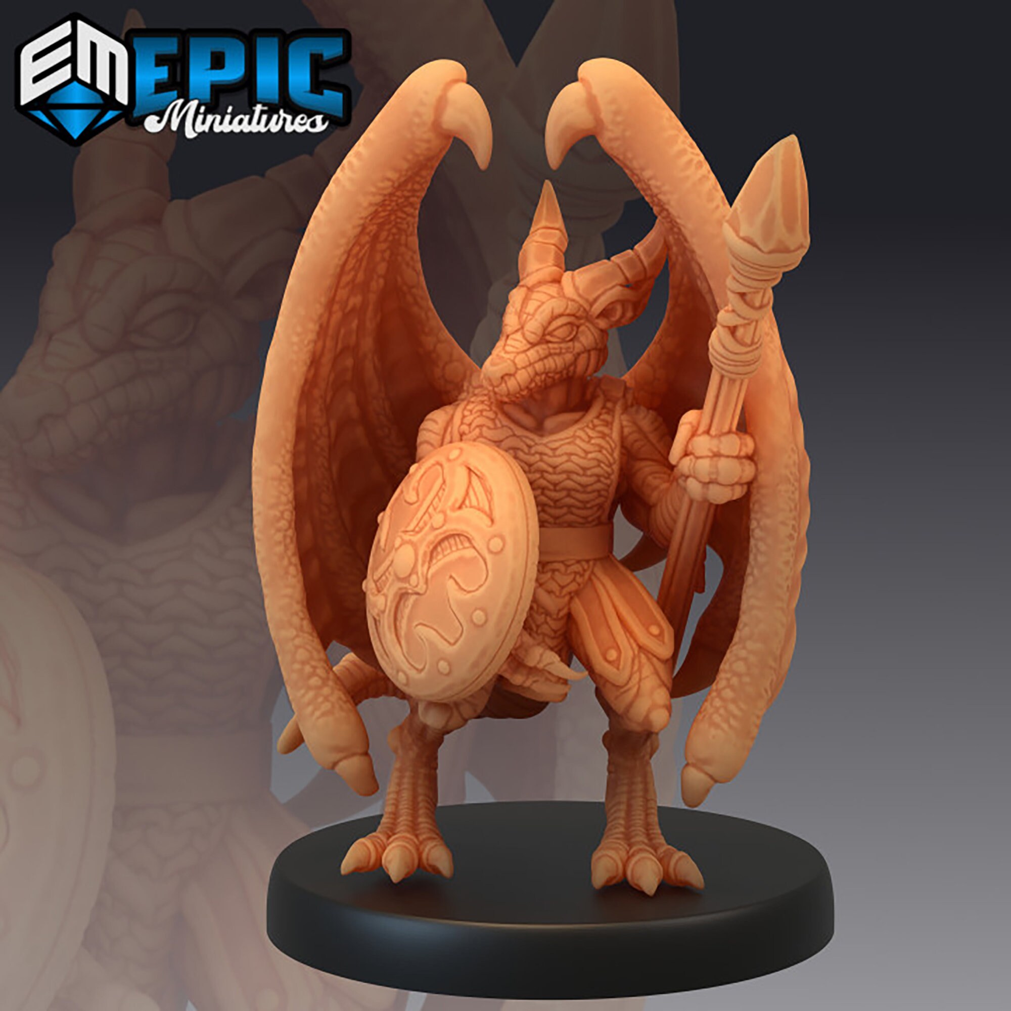 Winged Kobold Warrior Epic Miniatures 28-32mm - Etsy