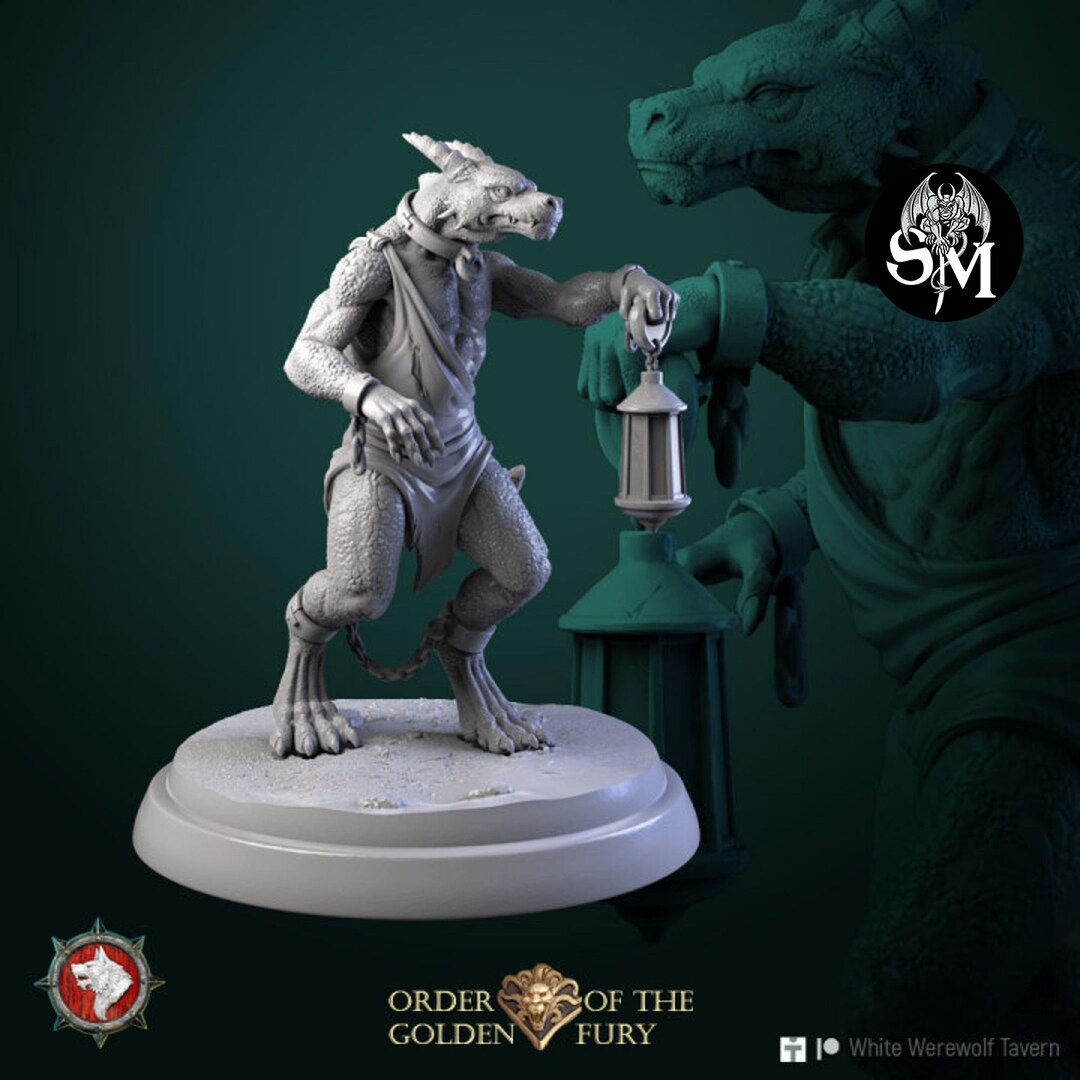 Kobold Slave V2 Humanoid White Werewolf Tavern 28-32mm - Etsy