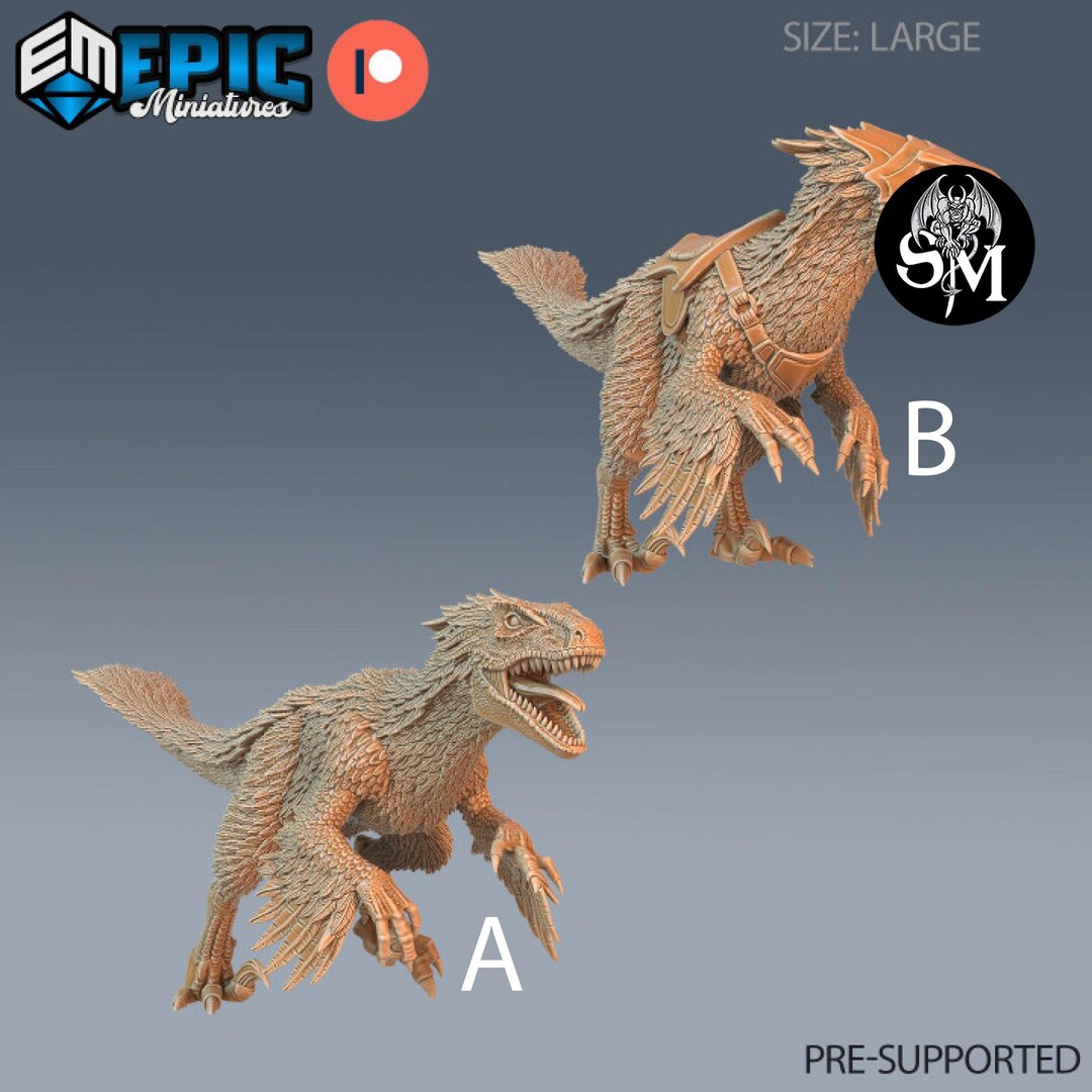 Feathered Raptor Dinosaur Epic Miniatures 28-32mm - Etsy
