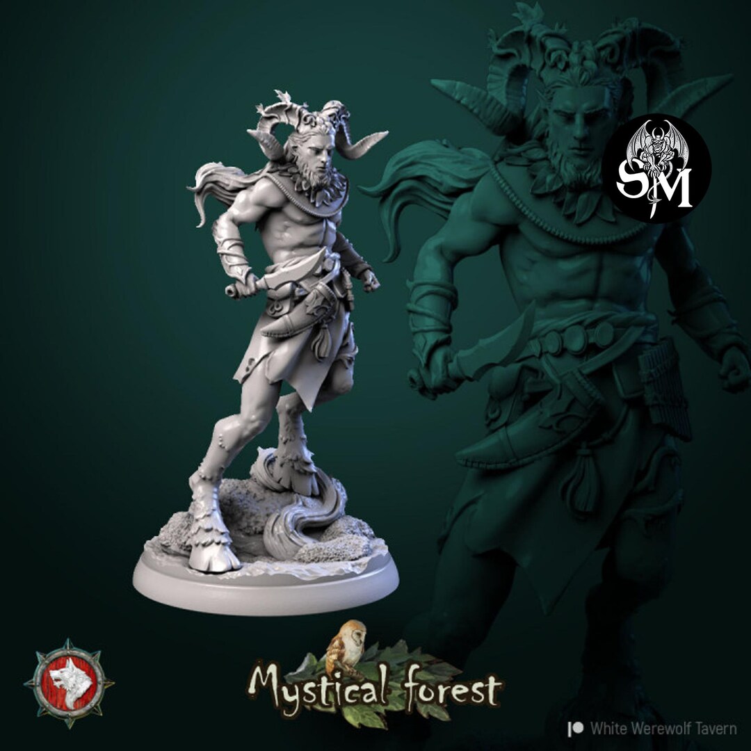 Satyr V3 Humanoid Fey White Werewolf Tavern 28-32mm - Etsy