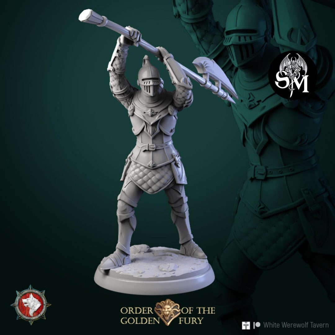 Knight V6 Player Character NPC White Werewolf Tavern 28-32mm - Etsy