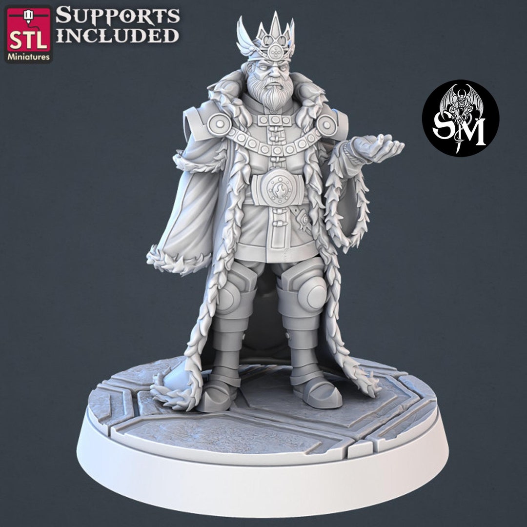 King A NPC STL Miniatures 28-32mm - Etsy