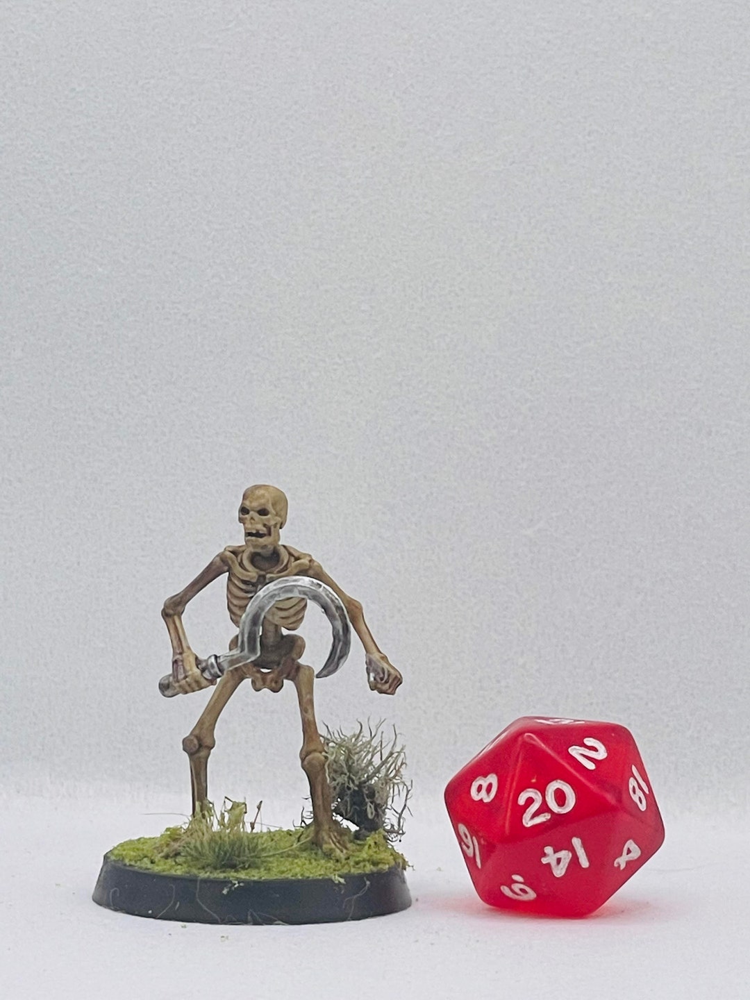 Skeleton W/ Sickle 32mm Undead Hand Painted Miniature - Etsy