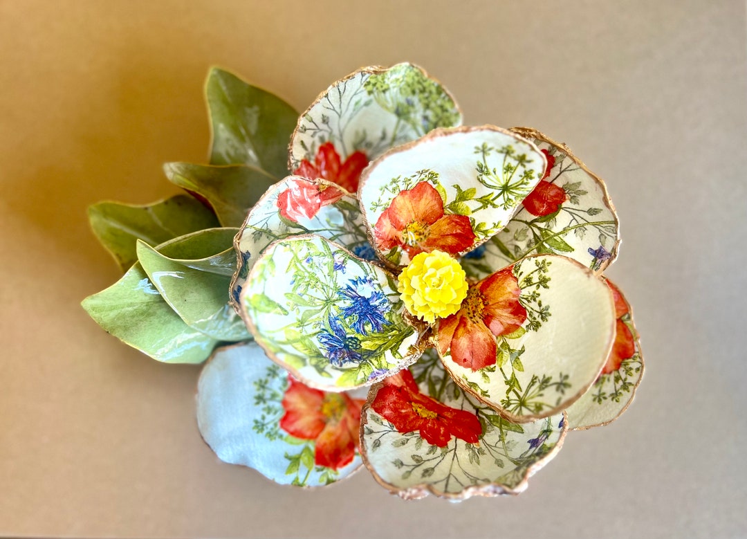 Handmade Flower Decor ,shell Flower ,oyster Flower ,california Poppies ...