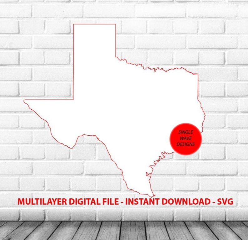 Texas Outline SVG File High Detail - Etsy