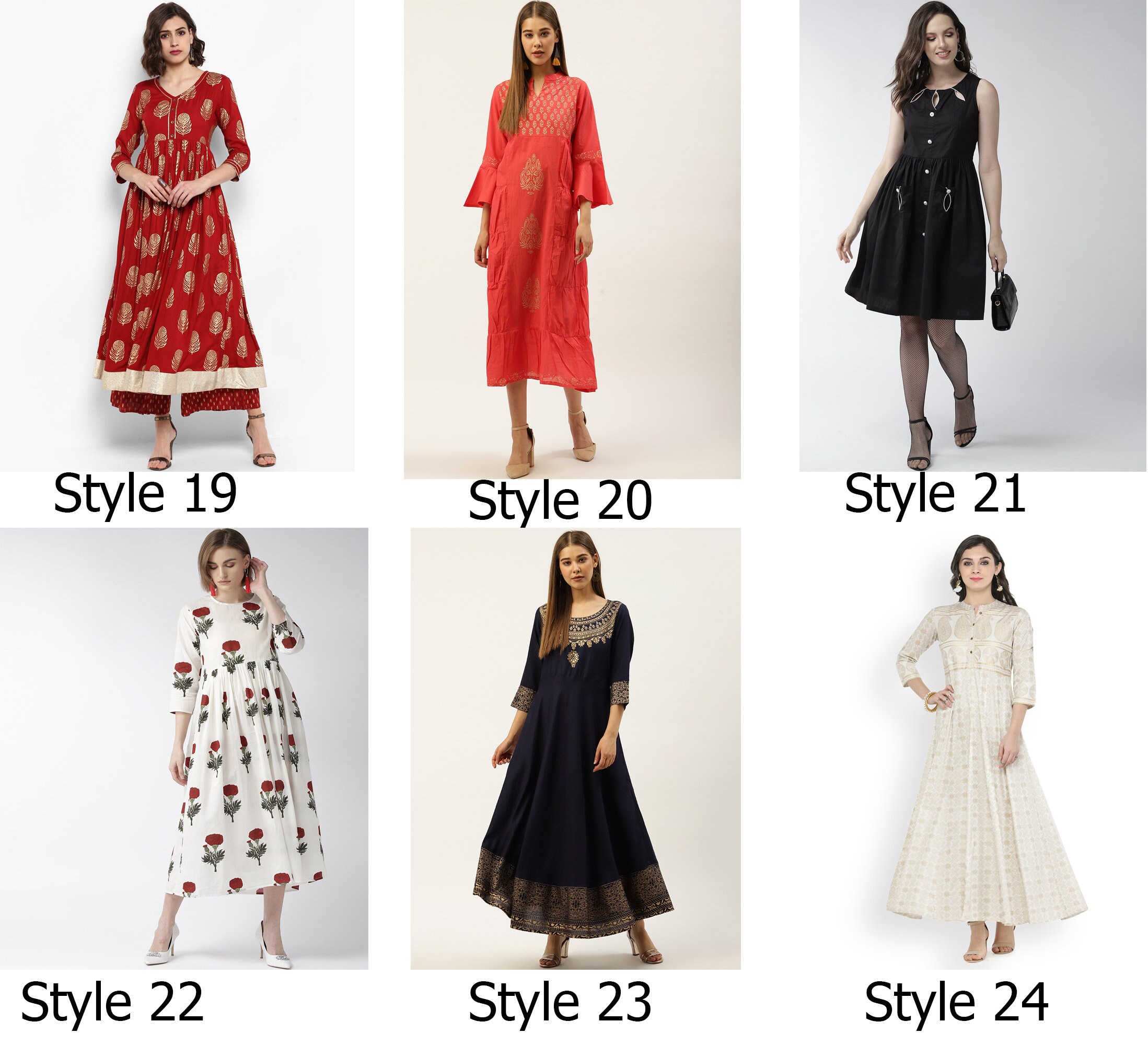 Women Kurta Block Printed Ethnic Casual Party Dress for Women - Etsy