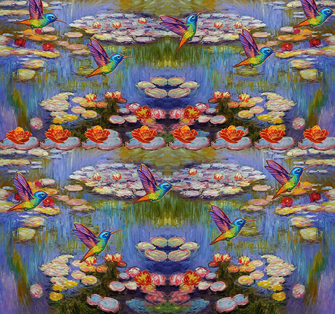 Humming Bird Art Printed Luxury Velvet Fabric Digital Printed - Etsy