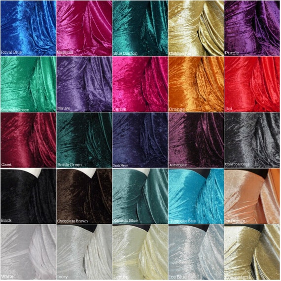 Premium Crushed Velvet Craft Fabric Velour Stretch Material - Etsy