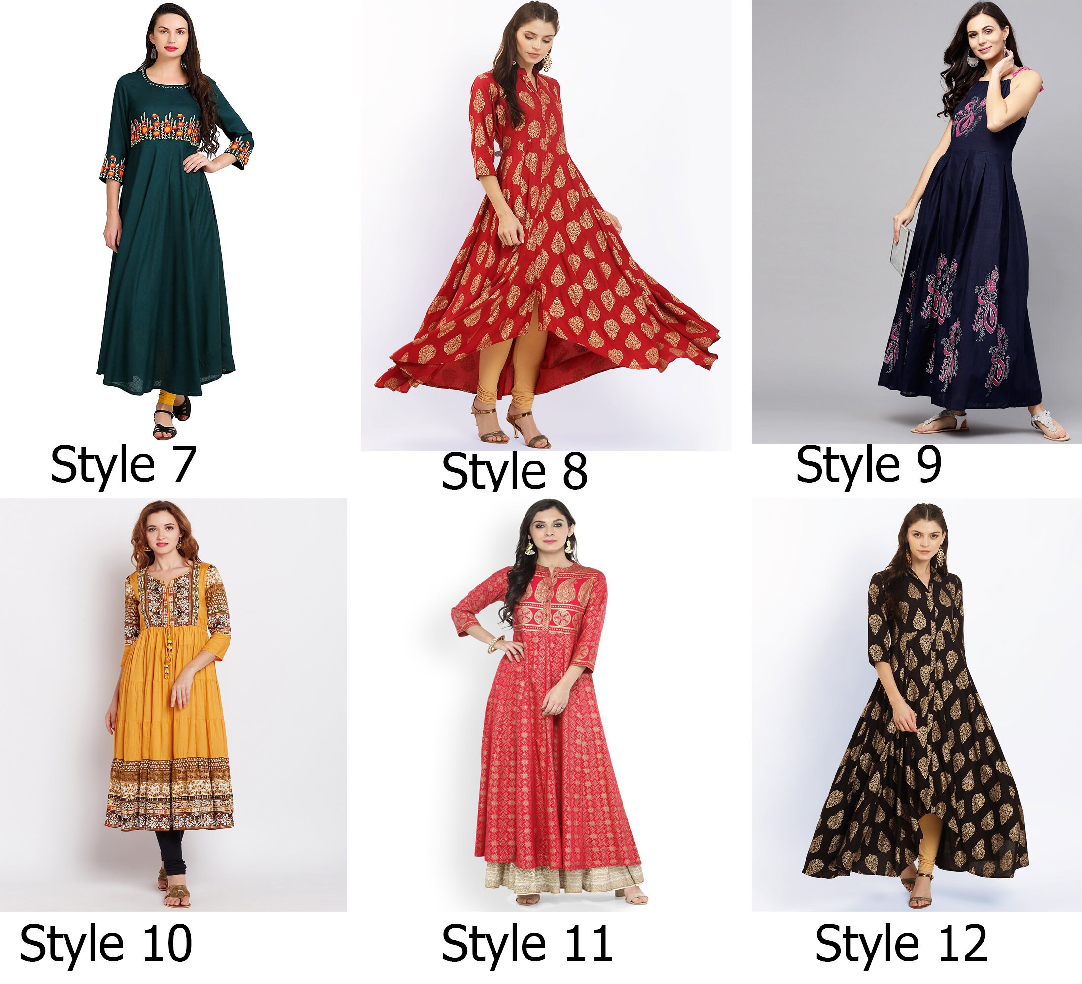 Women Kurta Block Printed Ethnic Casual Party Dress for Women - Etsy