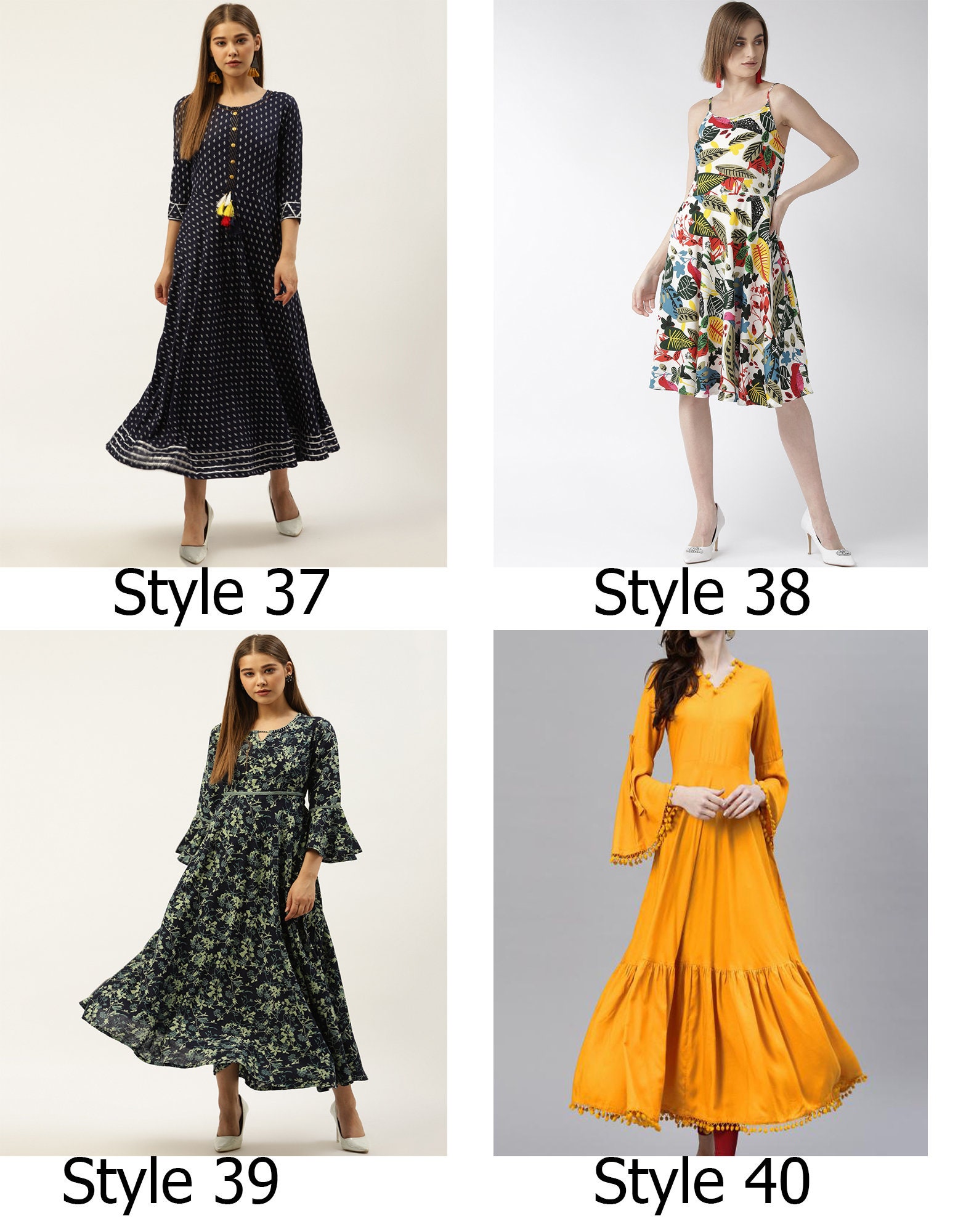 Women Kurta Block Printed Ethnic Casual Party Dress for Women - Etsy
