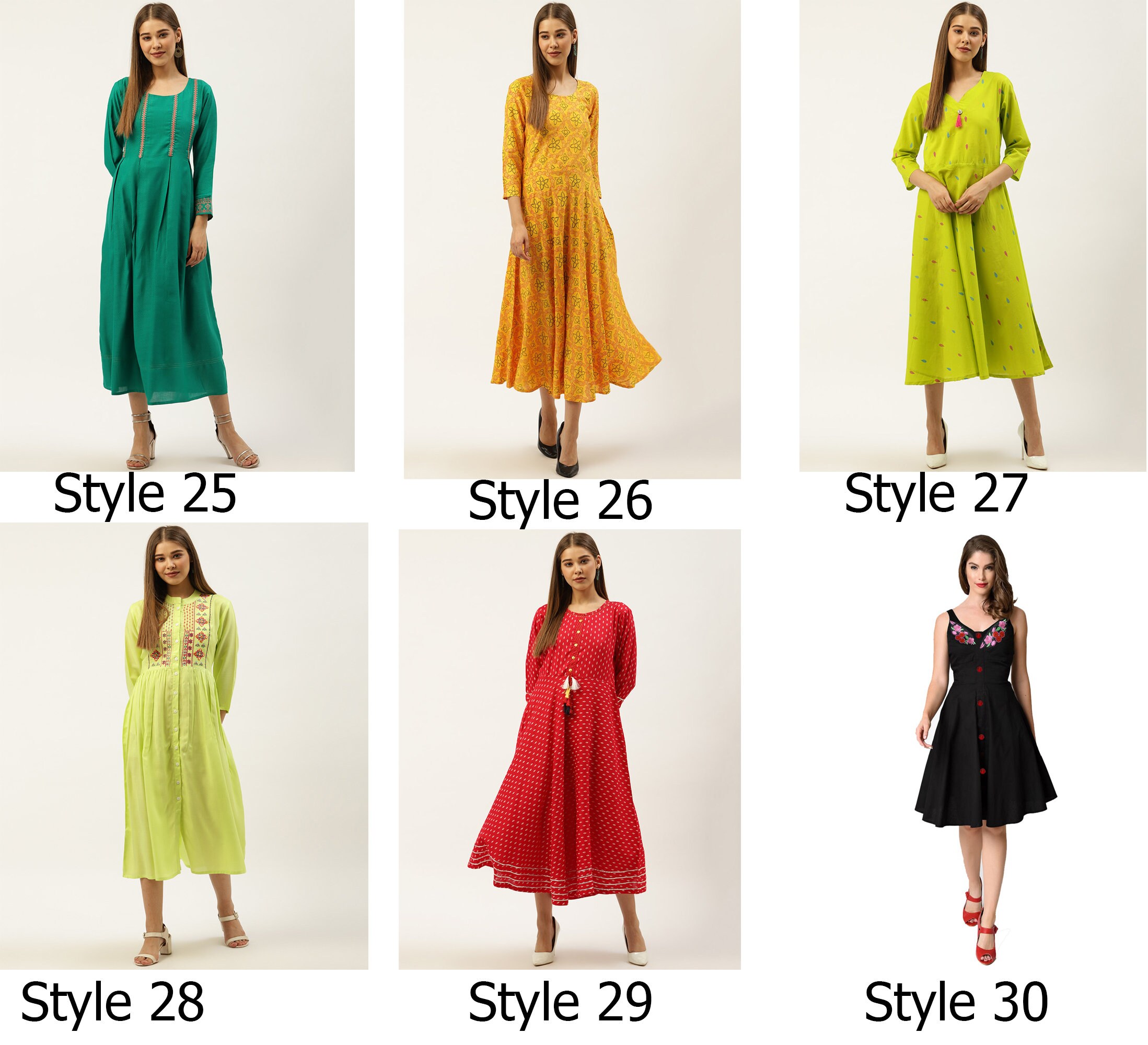 Women Kurta Block Printed Ethnic Casual Party Dress for Women - Etsy