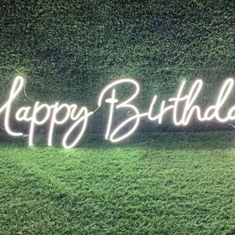 Neon Birthday Backdrop - Etsy