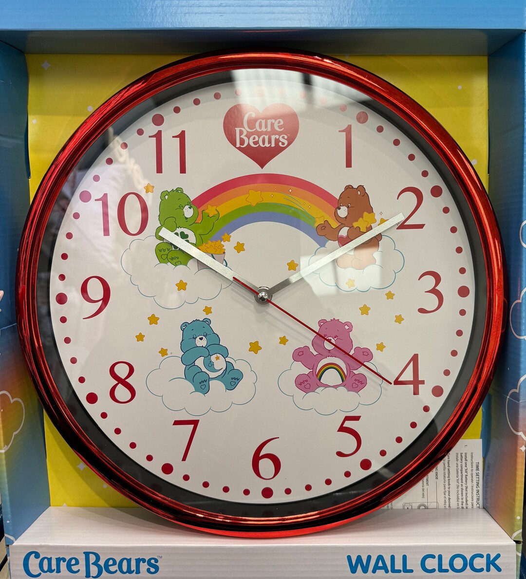 Care Bears Wall Clock Analog Display Red Trim Gift Kids Room Decor - Etsy