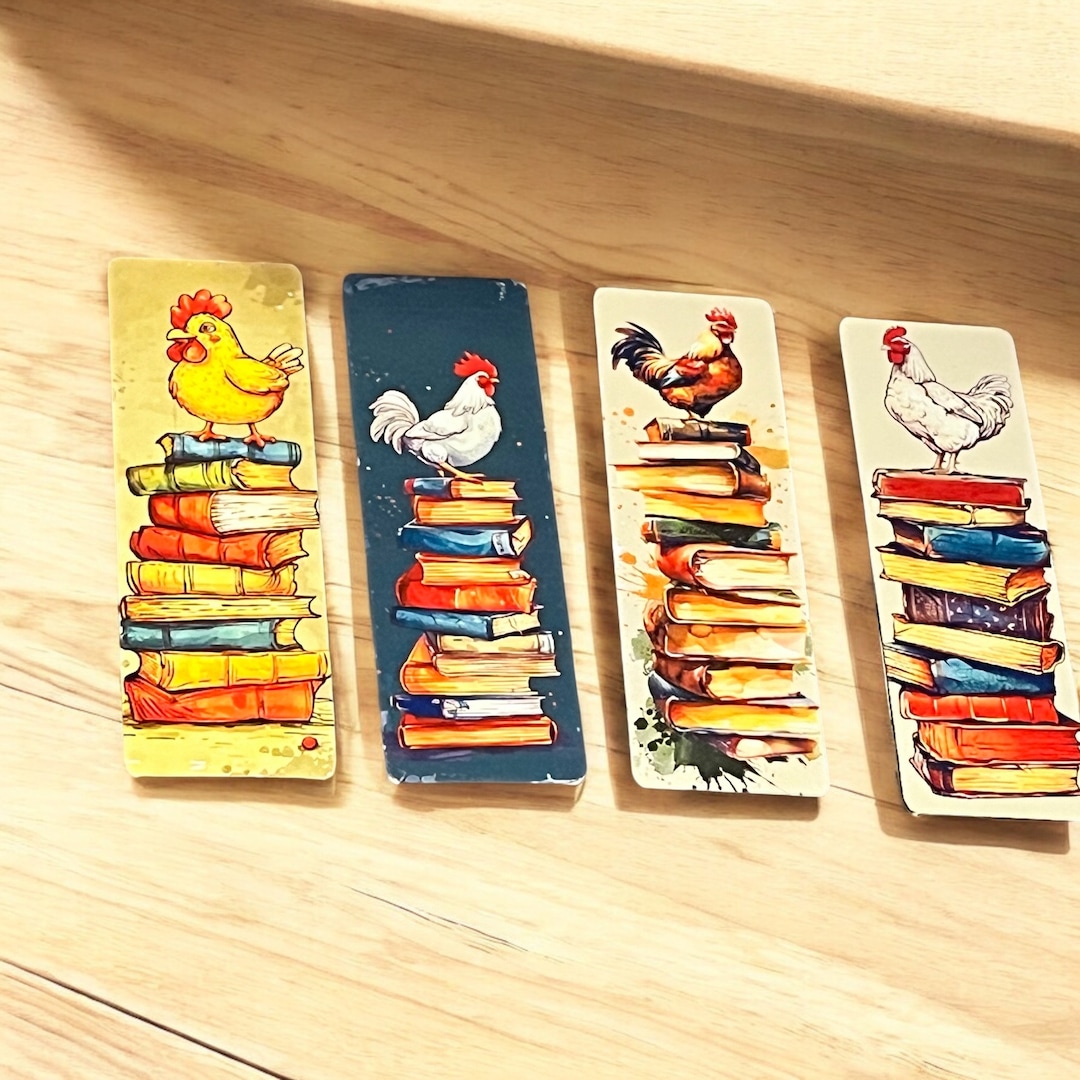 FREE SHIPPING - Rustic Chicken Bookmark Set or Individual | Double ...