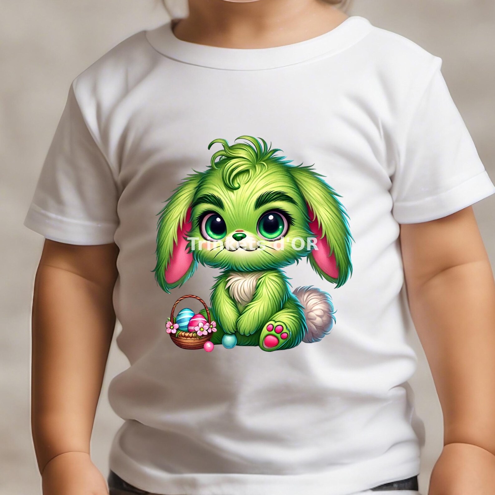 Easter Bunny Clipart | Cute Green Bunny PNG | Pastel Spring Bunny With ...