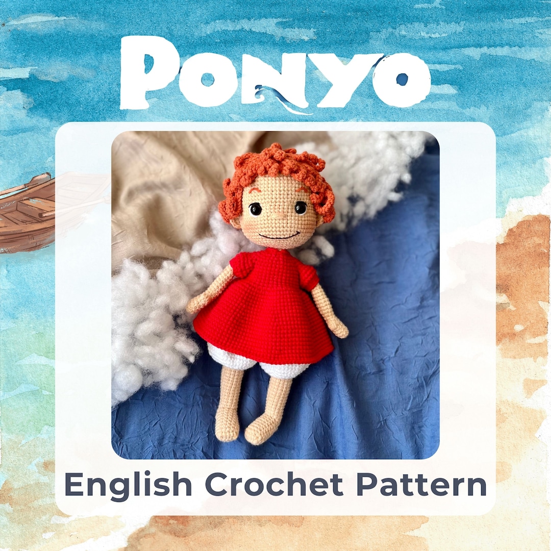 Crochet Pattern for Ponyo english and Turkish PDF - Etsy