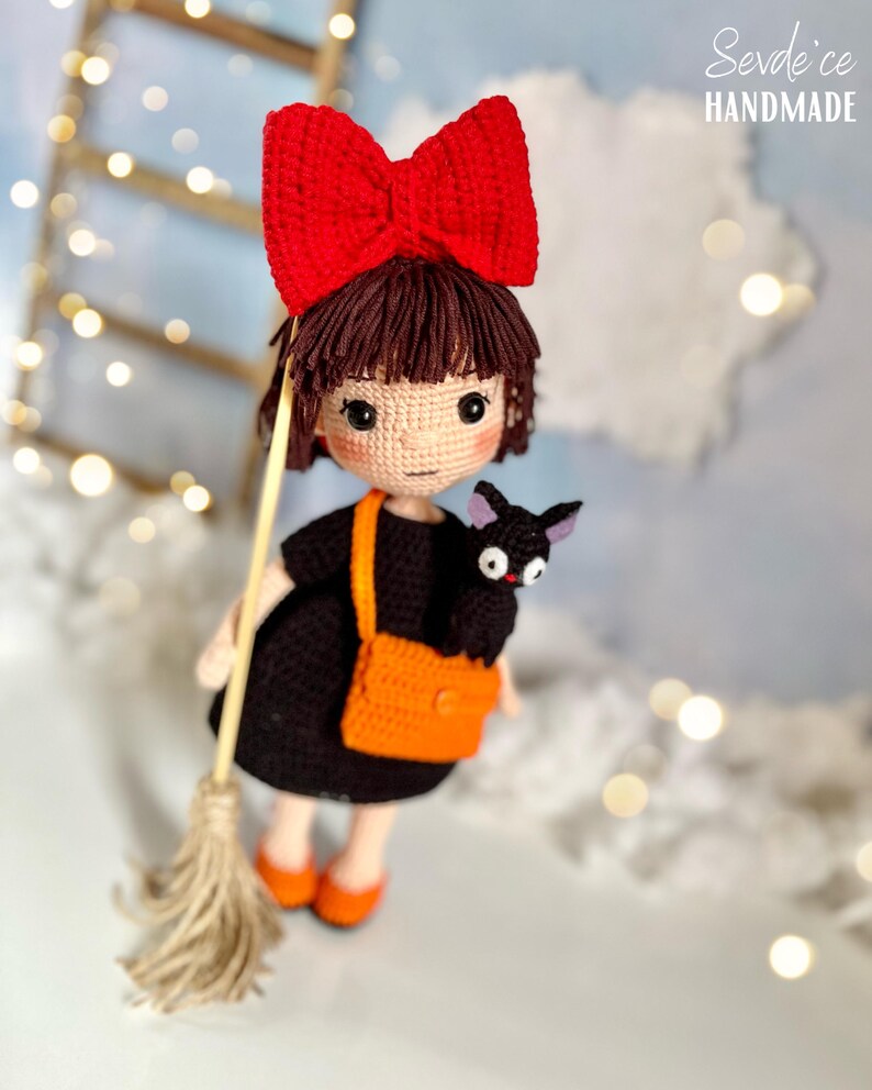 Amigurumi Crochet Pattern: Little Witch Girl and Boy Doll With Glasses ...