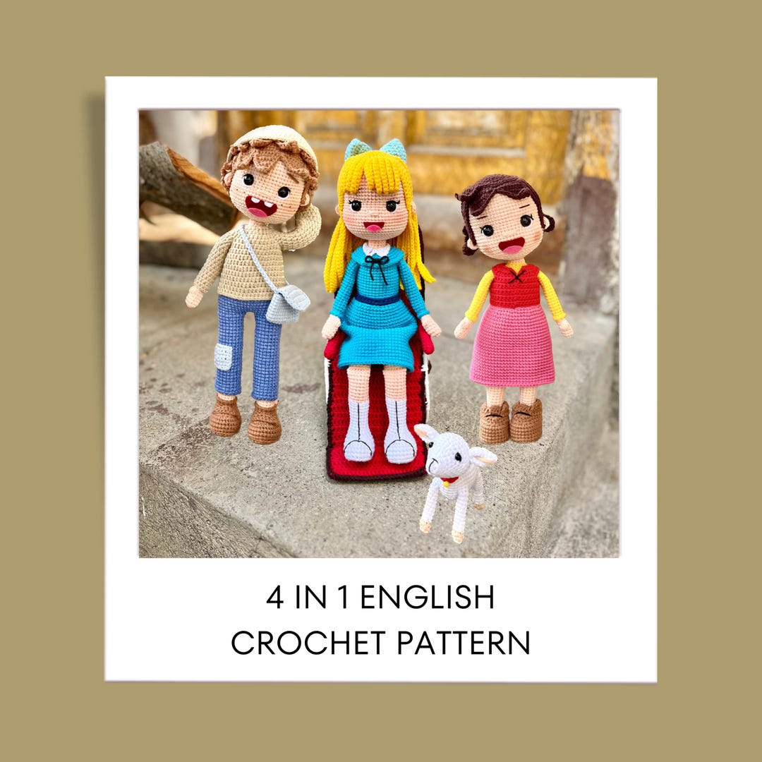 Crochet Pattern for Cute Movie Characters | 4 in 1 Bundle Patterns ...