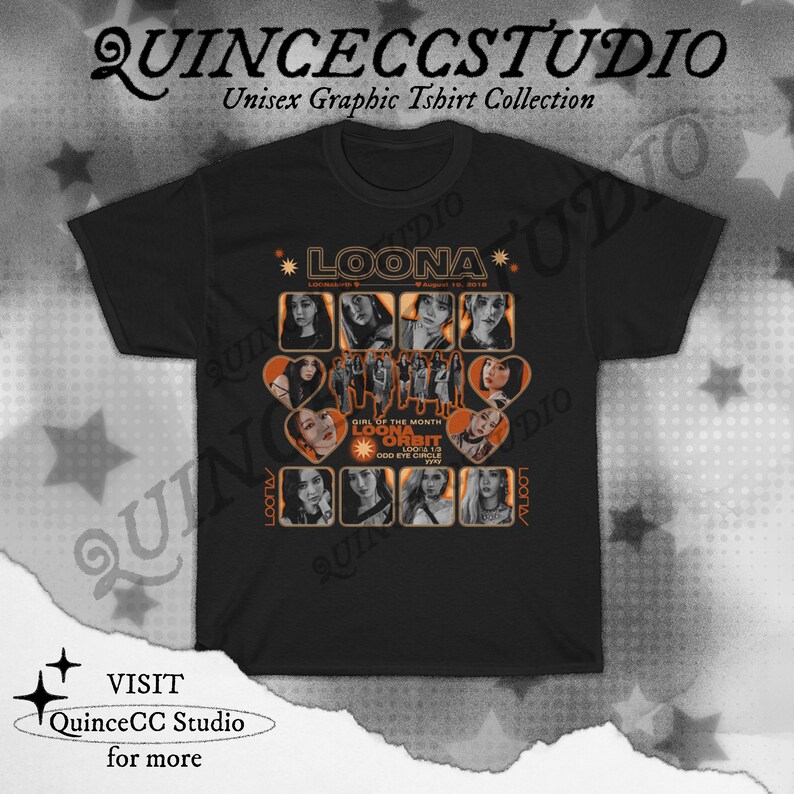 LOONA Shirt Tshirt Tee Merch Loona Paint the Town Inspired | Etsy