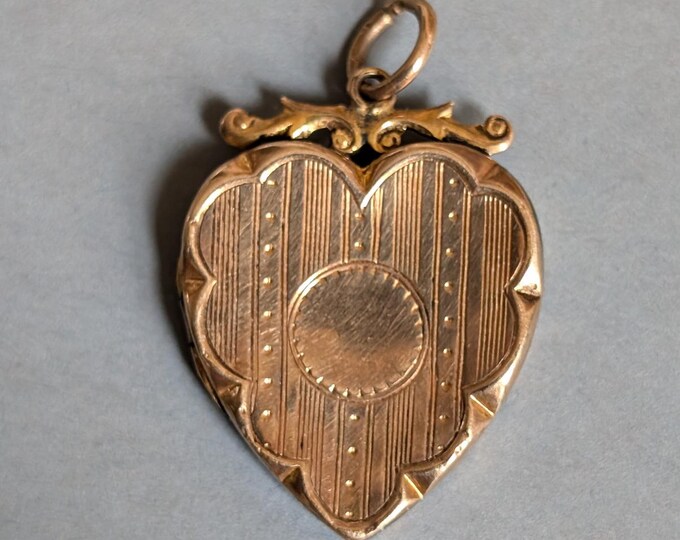 Antique 9ct Gold Back and Front Heart Locket - Etsy