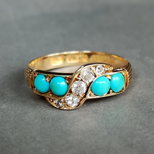 Turquoise Ring Victorian - Etsy
