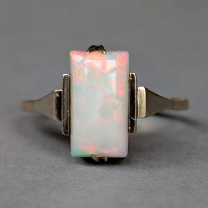Art Deco 9ct Gold Opal Ring - Etsy