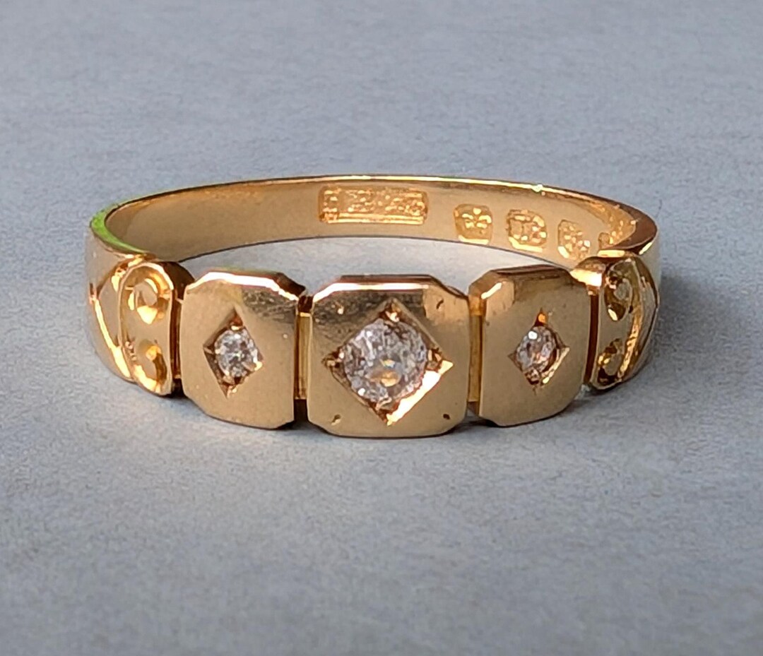 Victorian 18ct Gold Diamond Gypsy Ring C1881 - Etsy UK