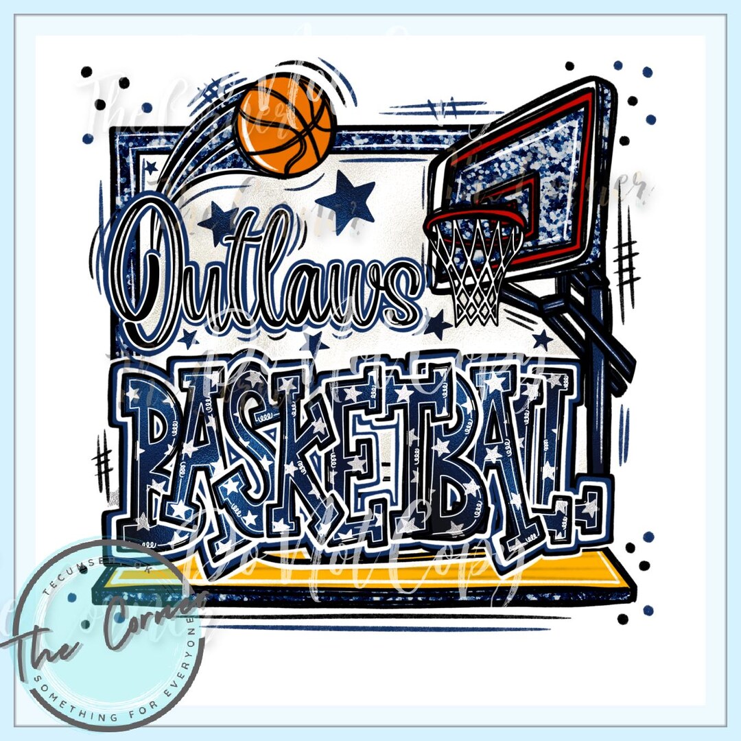 Outlaws Basketball Heat Press Transfer Go Outlaws Mascot HTV Transfer ...