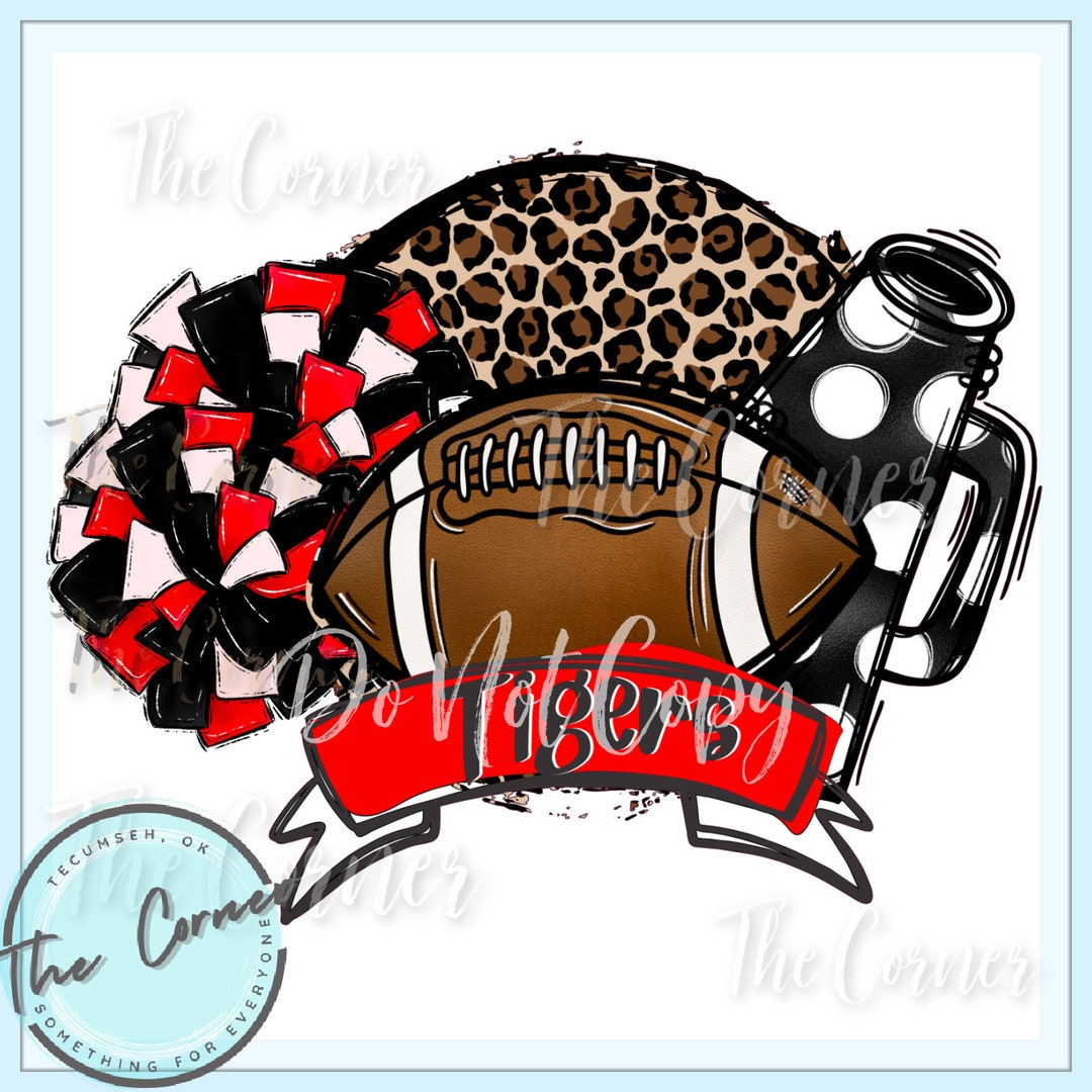 Tiger Heat Transfer Htv Tiger Mascot Htv Tiger Doodle Sublimation Tiger ...