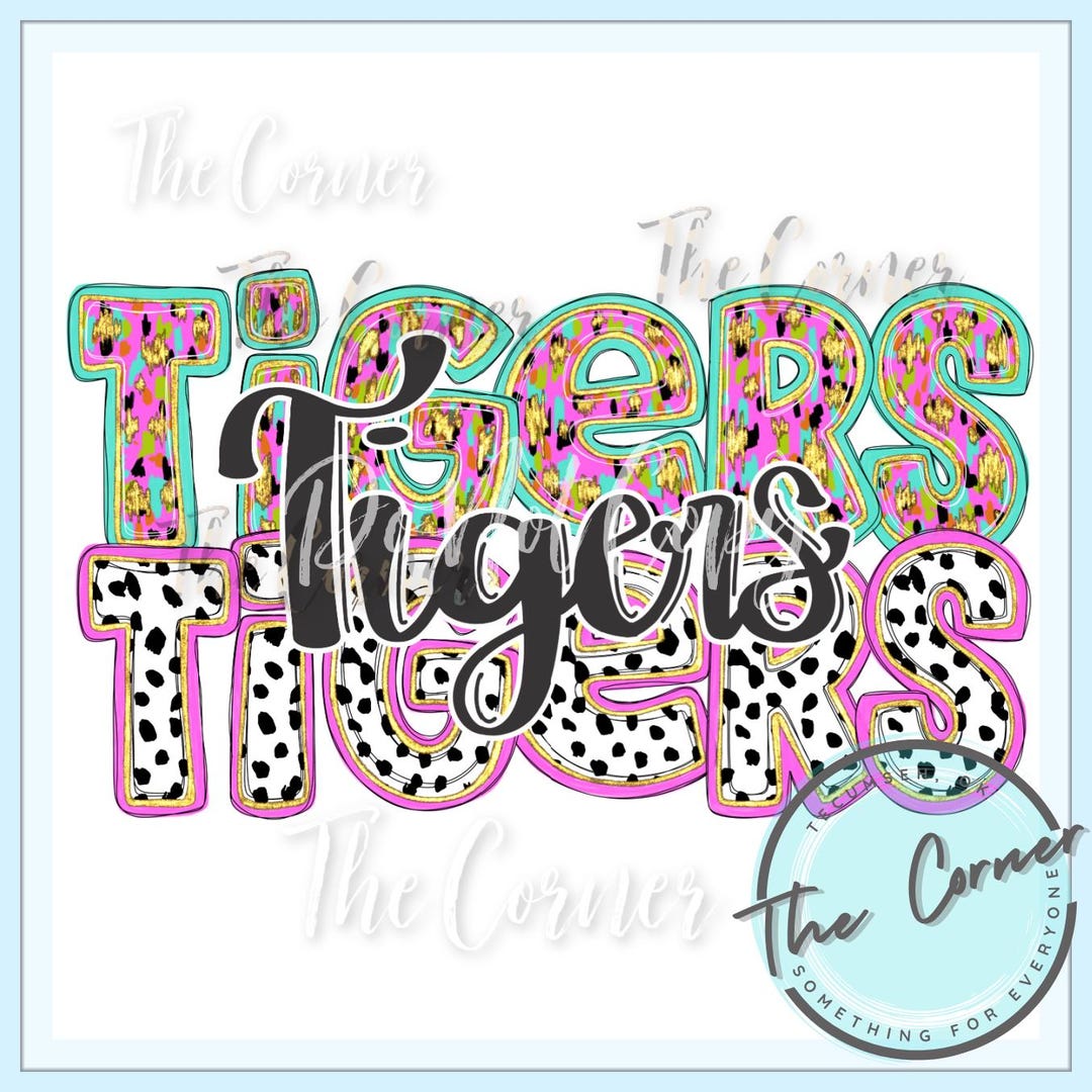 Tiger Heat Transfer- Tiger Football Htv- Tiger Pink Out Sublimation ...