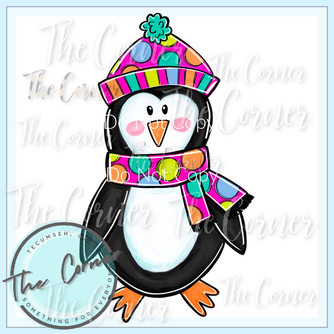 Let It Snow Heat Press Transfer- Winter HTV Transfer- Winter Penguin ...