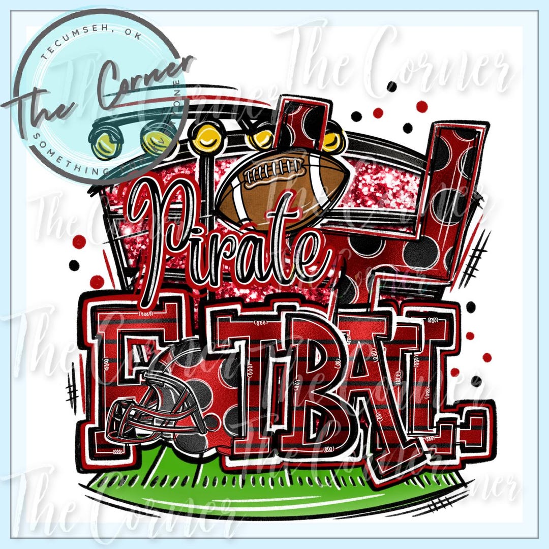 Pirates Heat Transfer- Pirate Mascot Transfer- Pirate Football ...