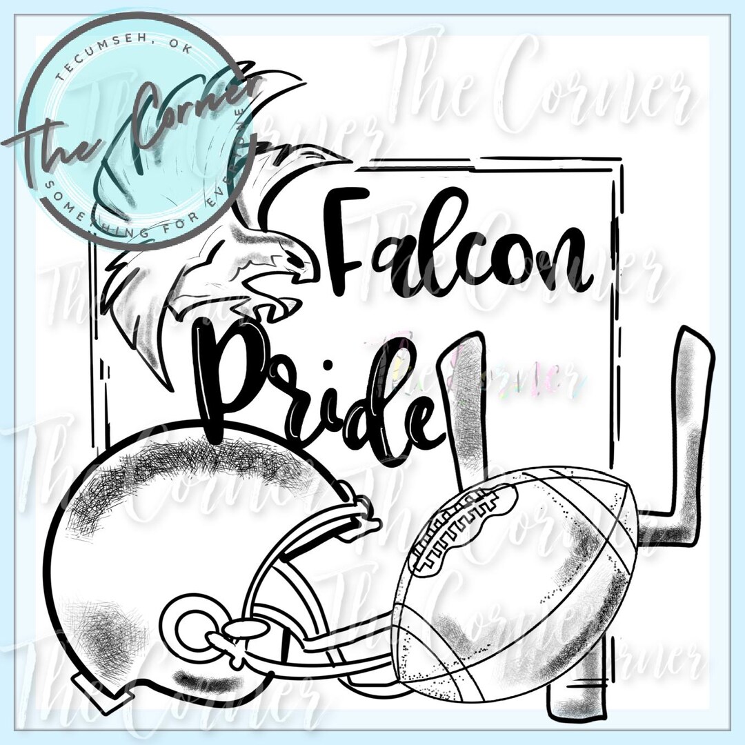 Falcons Heat Press Transfer- Falcons Mascot Transfer- Football Team ...